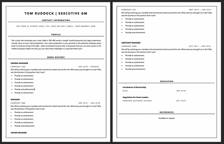 Australian Resume Examples That Will Get You The Job In 2022